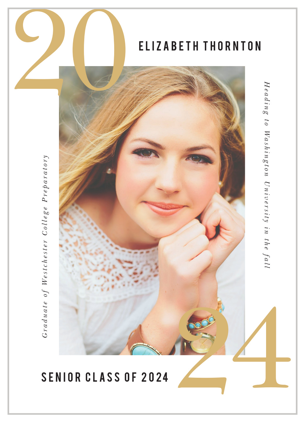 Wraparound Class Graduation Announcements by Basic Invite