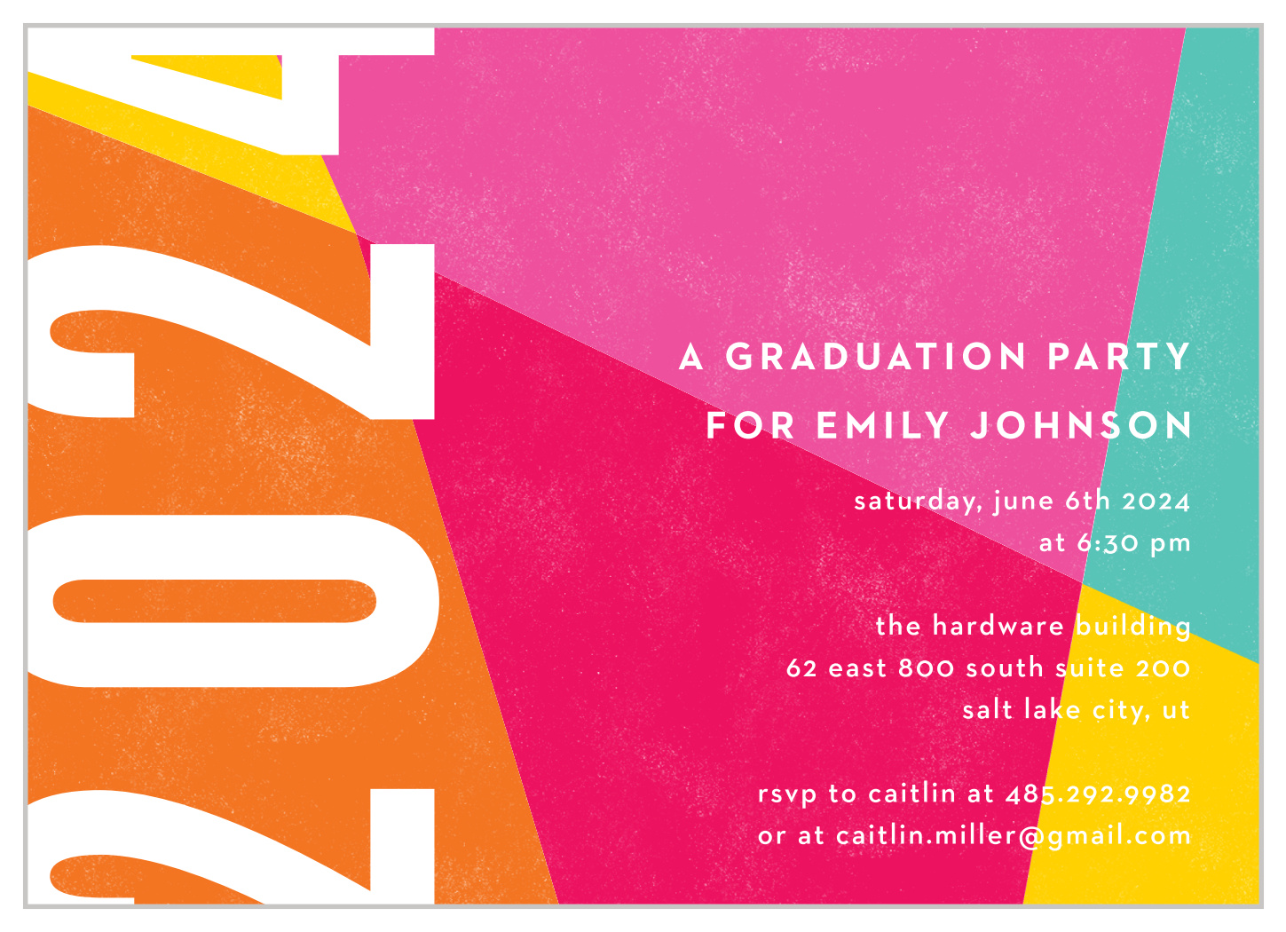 Neon Lights Graduation Invitations by Basic Invite