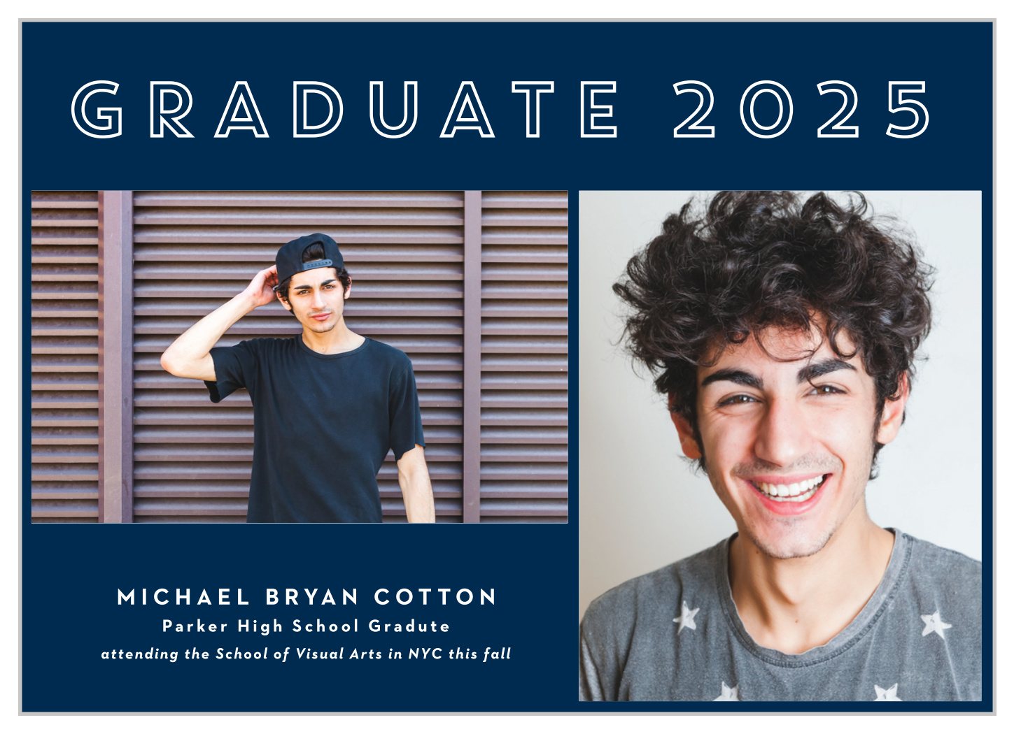 Outlined Excellence Graduation Announcements by Basic Invite