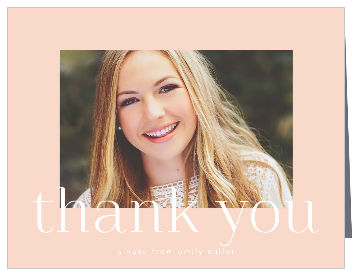 Stately Emphasis Graduation Thank You Cards by Basic Invite