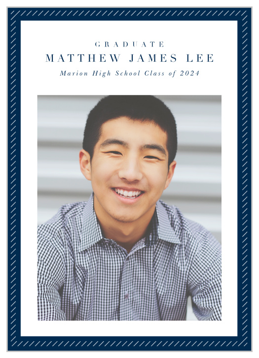 Class Colors Graduation Thank You Cards by Basic Invite