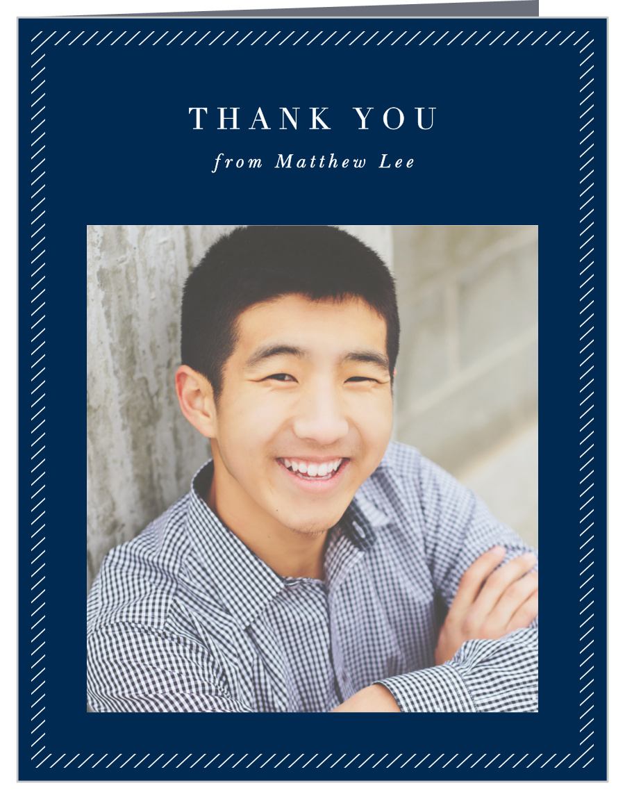 Class Colors Graduation Thank You Cards by Basic Invite