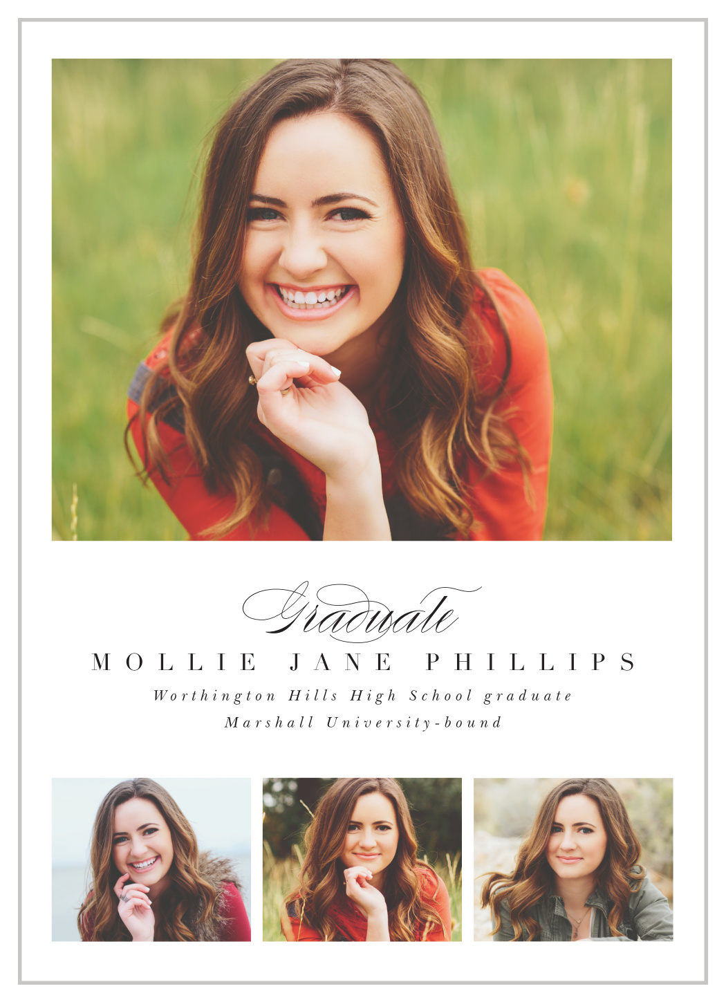 Grad Collage Graduation Announcements by Basic Invite