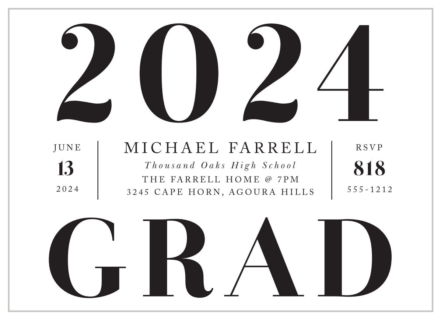 Proud Grad Graduation Invitations by BasicInvite.com