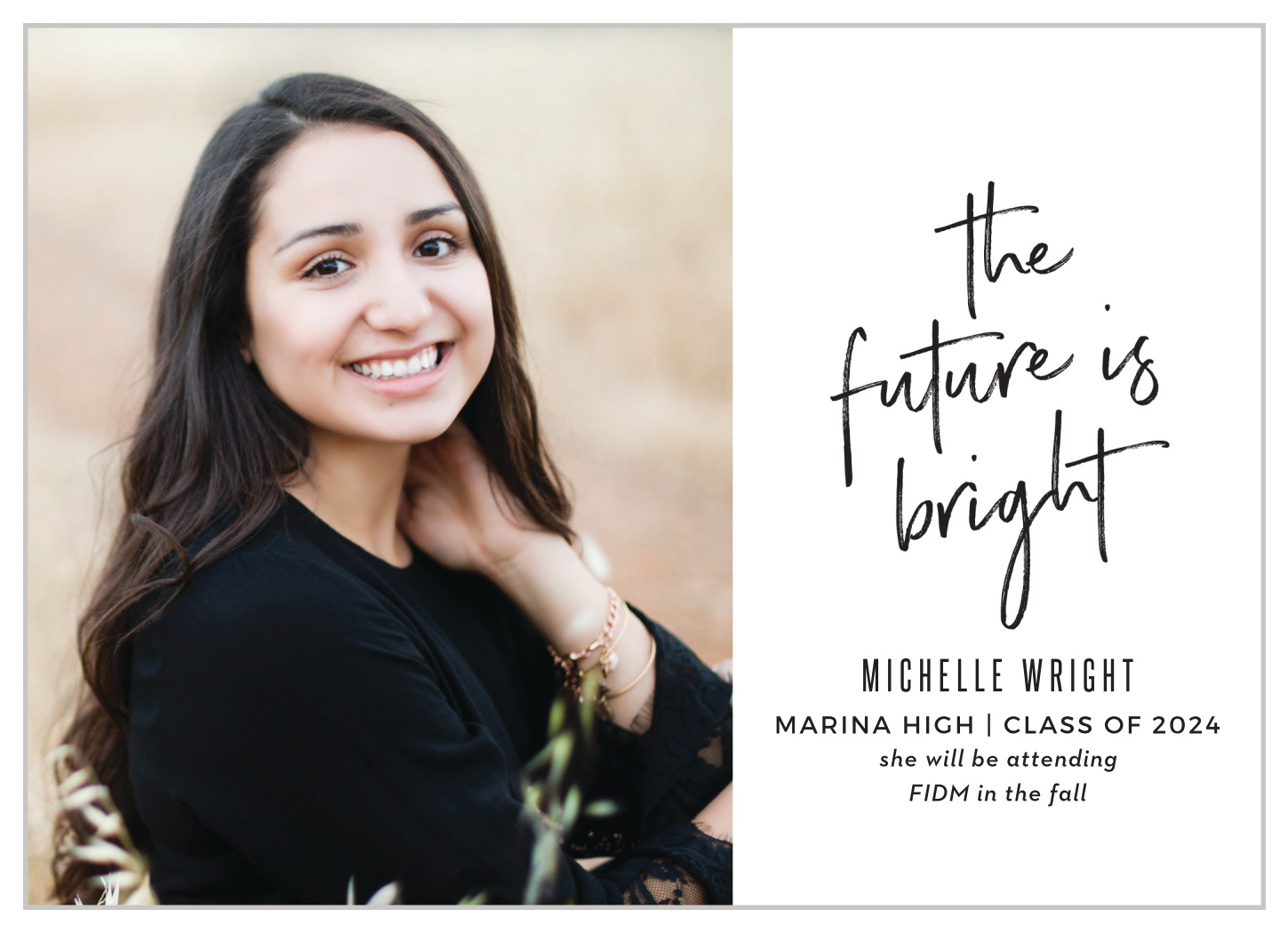 Future Is Bright Graduation Announcements by Basic Invite