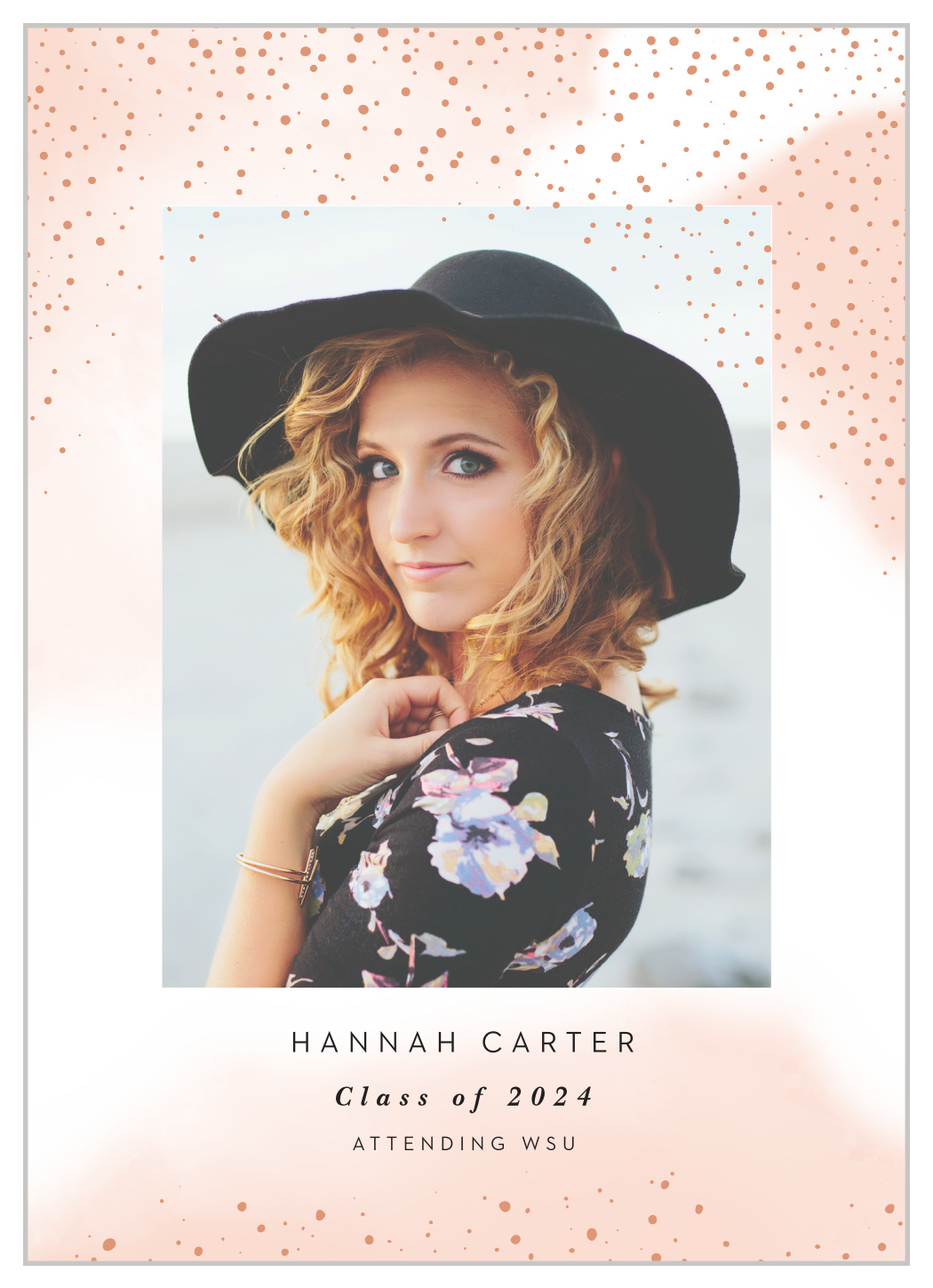 Glimmering Grid Graduation Announcements by Basic Invite