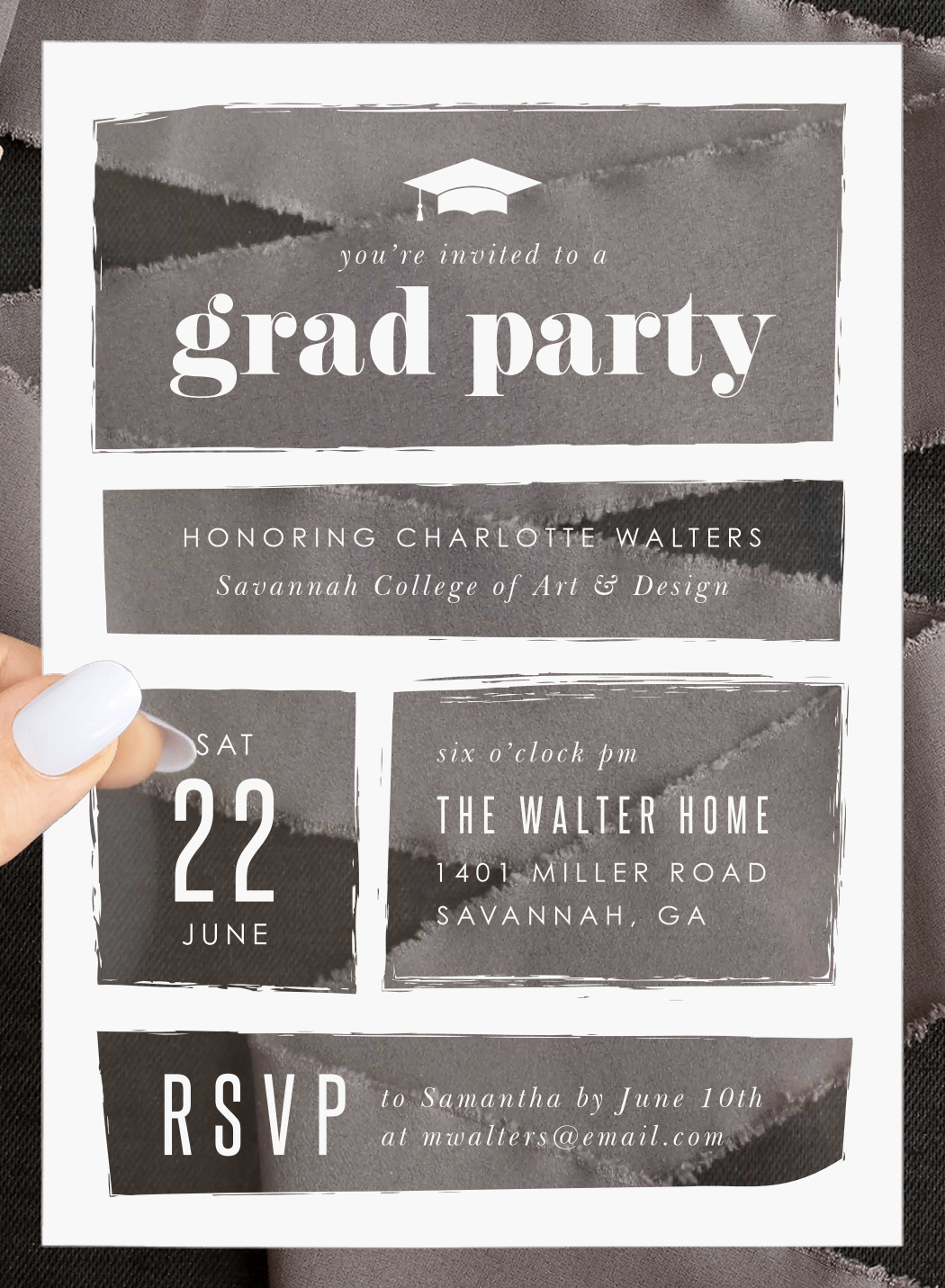 Graphic Design Clear Graduation Invitations