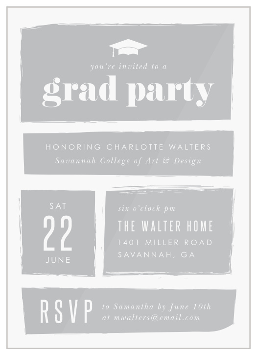 Clear Graduation Invitations and Announcements by Basic Invite