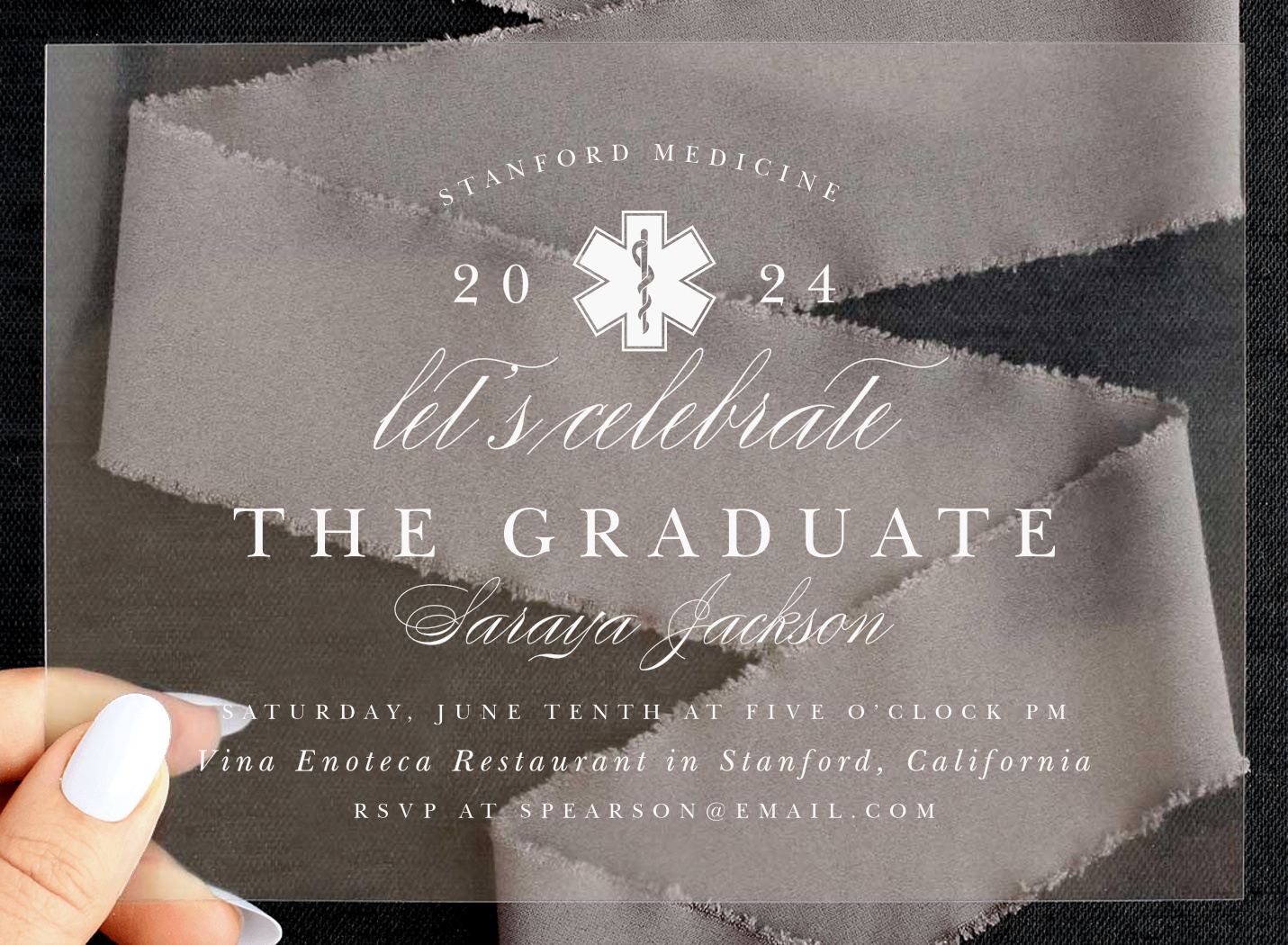 EMT Paramedic Clear Graduation Invitations