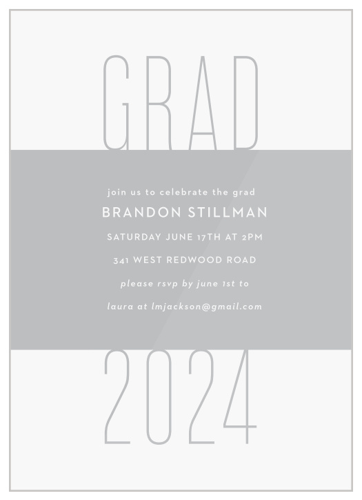 Clear Graduation Invitations and Announcements by Basic Invite