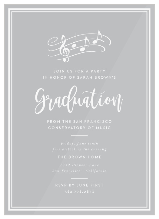Clear Graduation Invitations and Announcements by Basic Invite