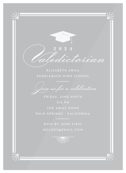 Clear Graduation Invitations and Announcements by Basic Invite