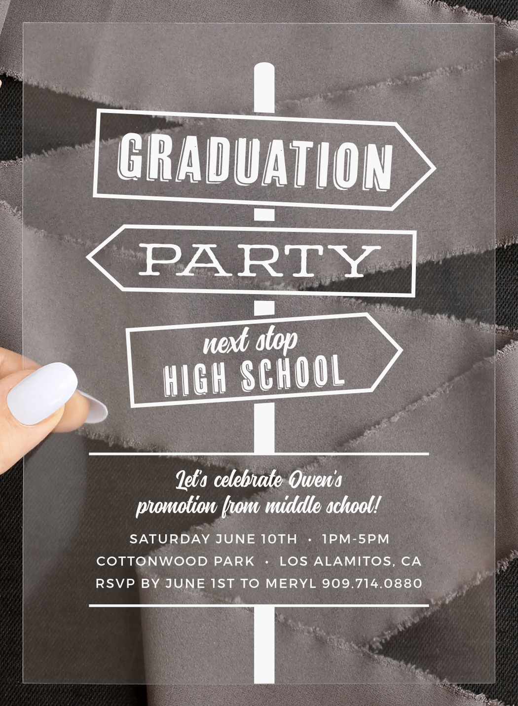 Next Stop Clear Graduation Invitations
