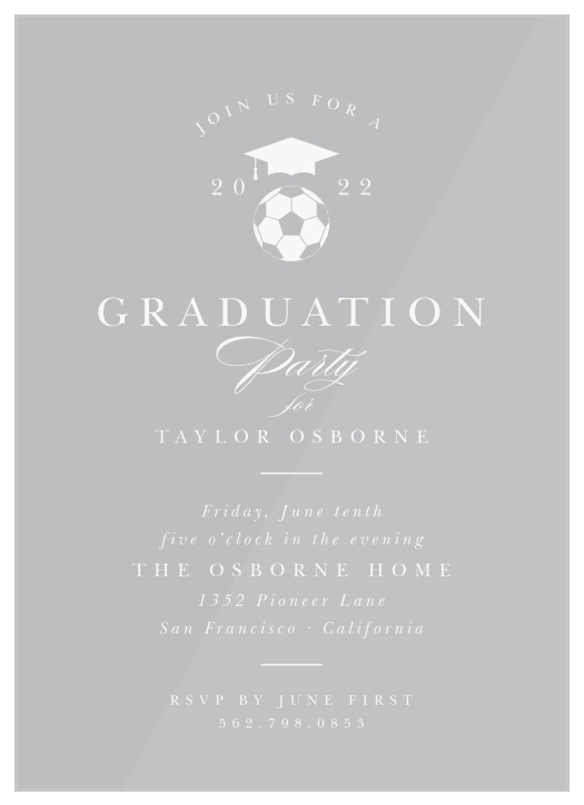 Football Graduation Announcements & Invitations - Match Your Color ...