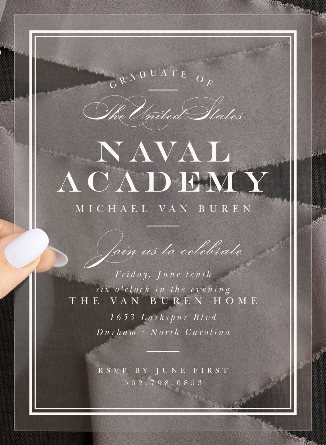 United States Naval Academy Graduation Invitations Varsity Blue