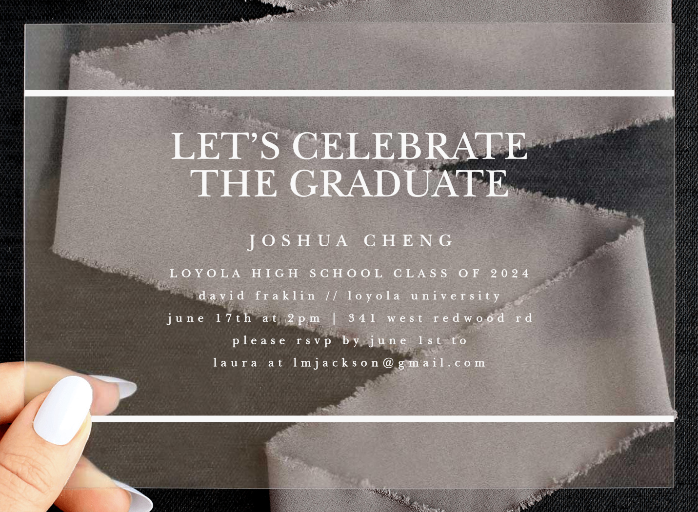 Mod Milestone Clear Graduation Invitations