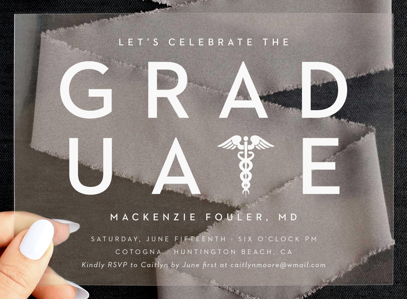 Medical Resident Clear Graduation Invitations