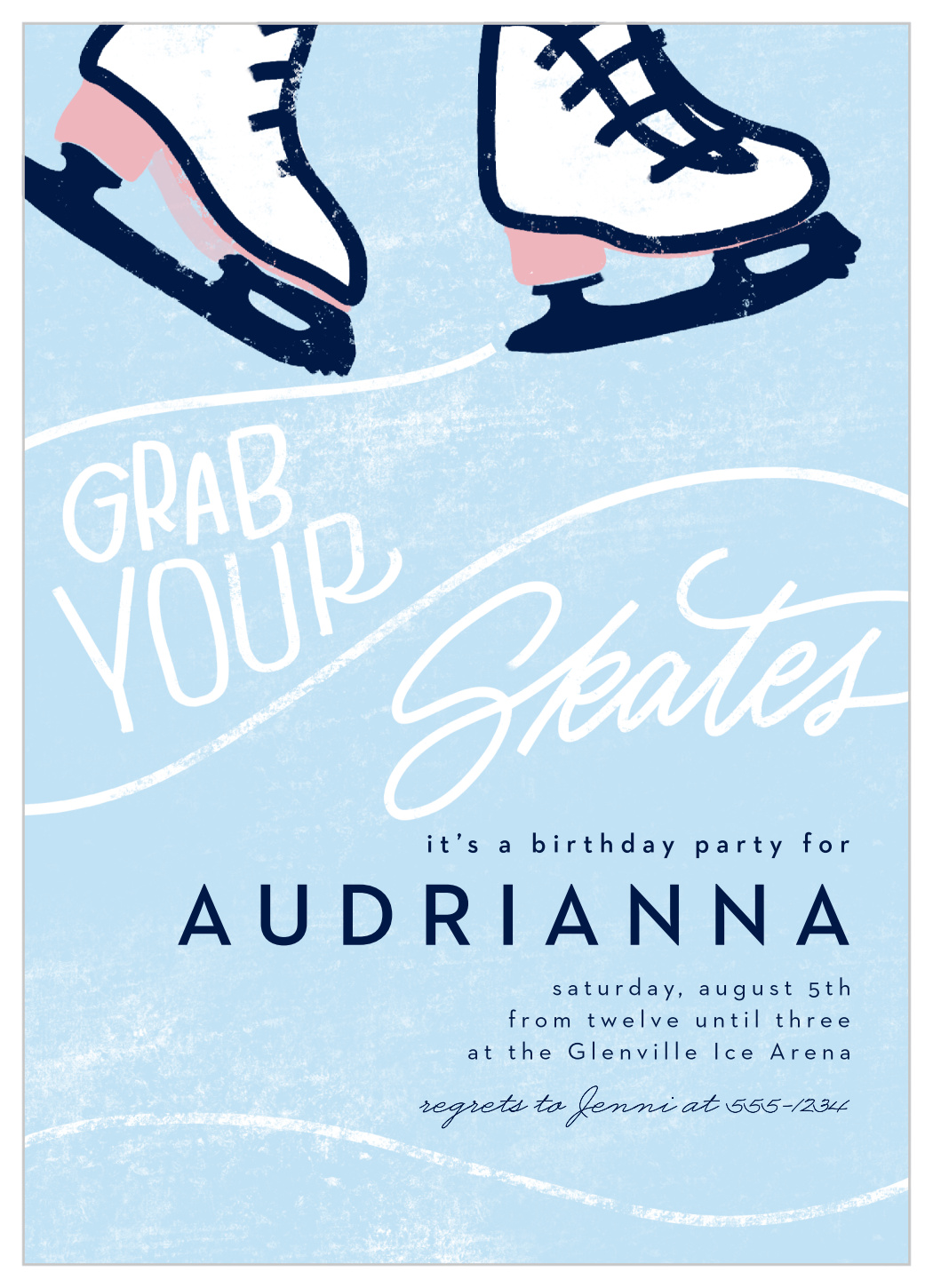 Figure Skating Children's Birthday Invitations by Basic Invite