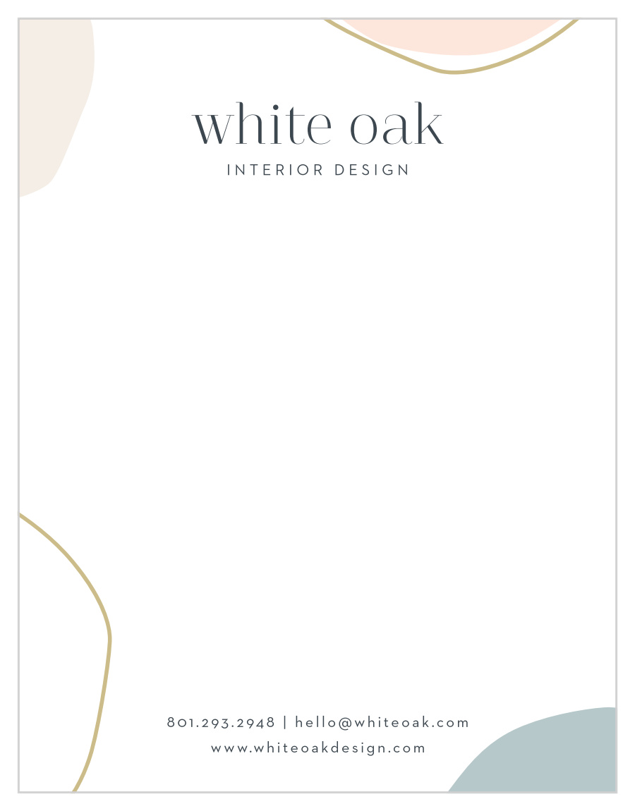 Organic Shapes Business Stationery by Basic Invite