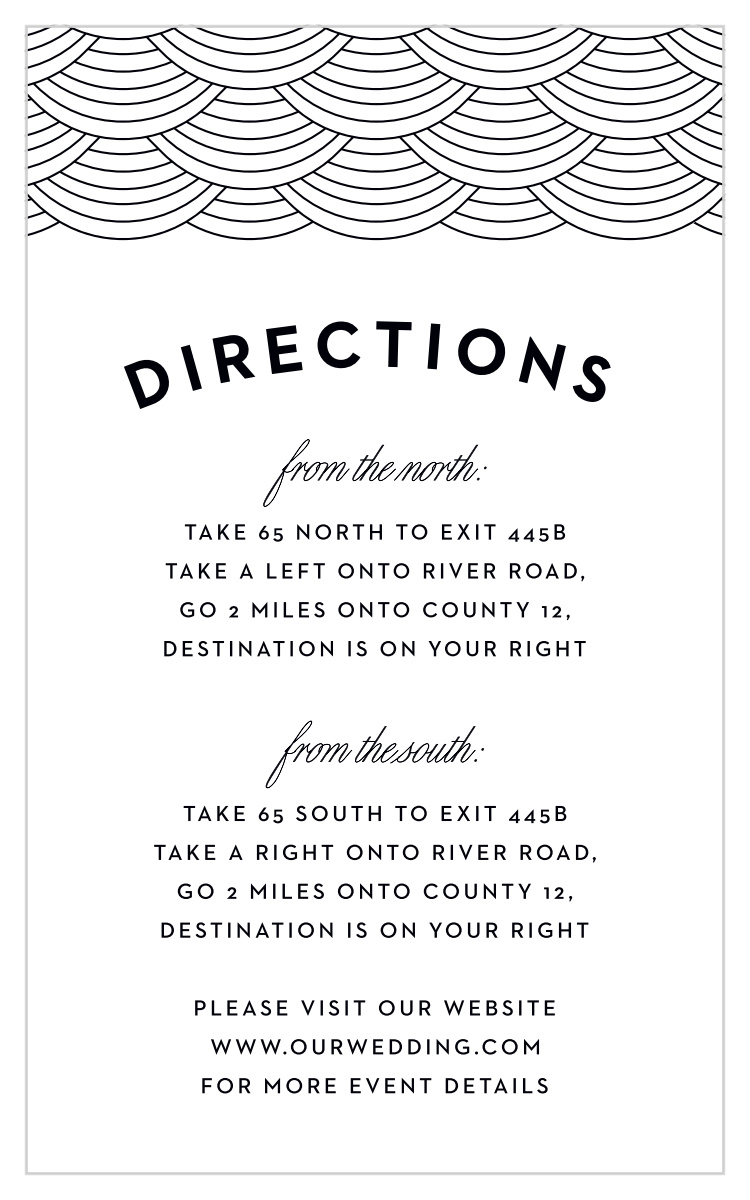Memphis Skyline Direction Cards by Basic Invite