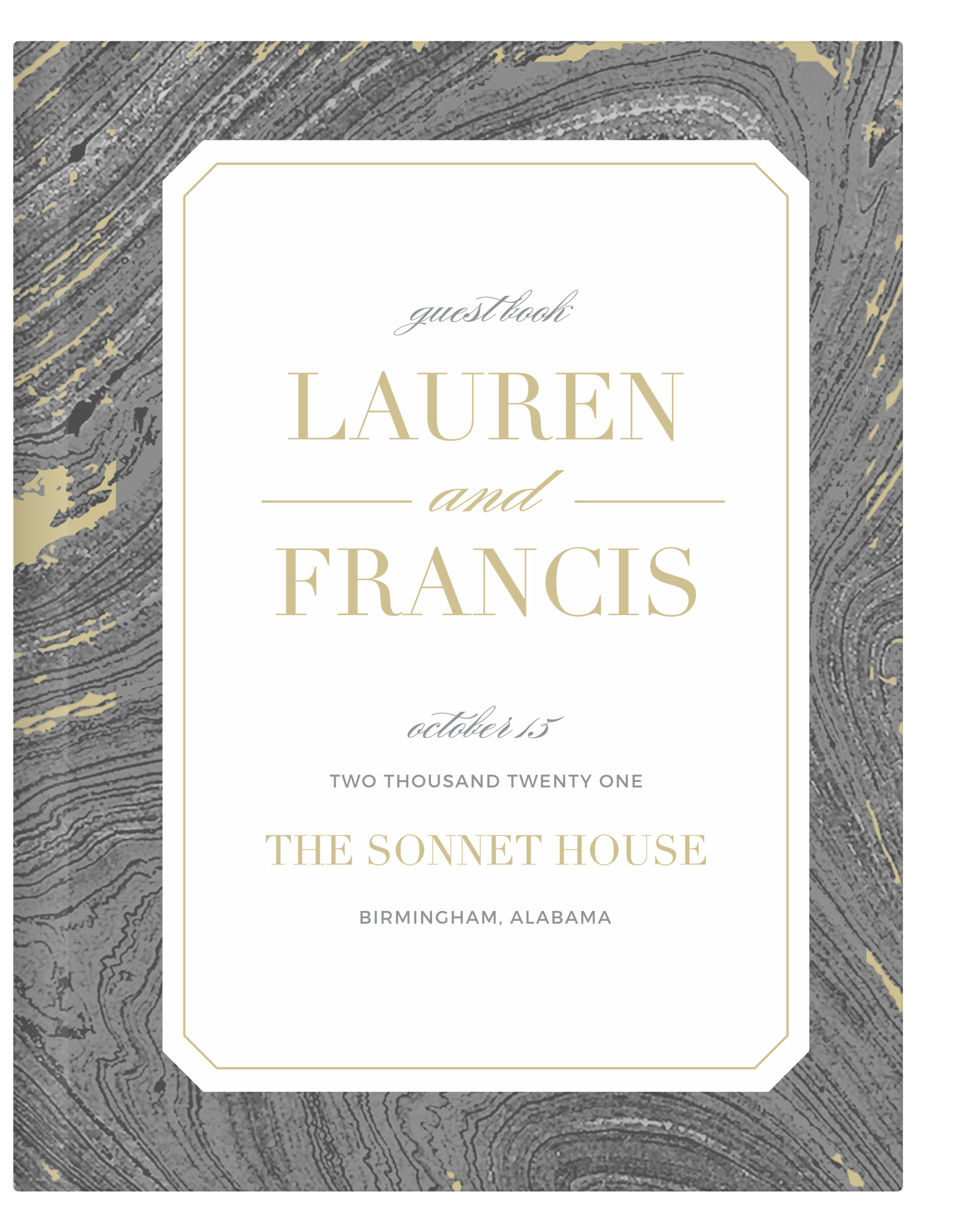 Marbled Paper Guest Book by Basic Invite