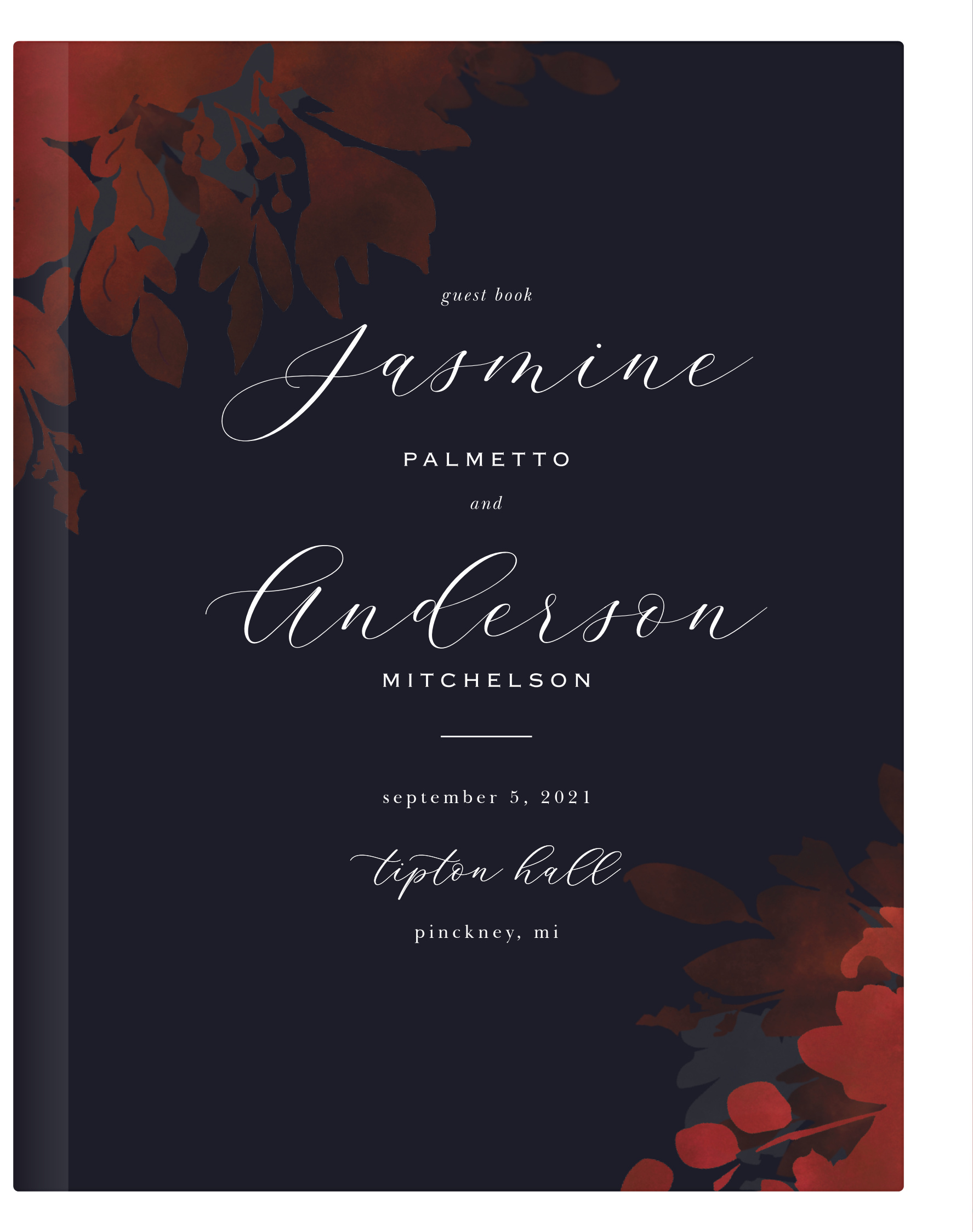Dark Florals Wedding Invitations by Basic Invite