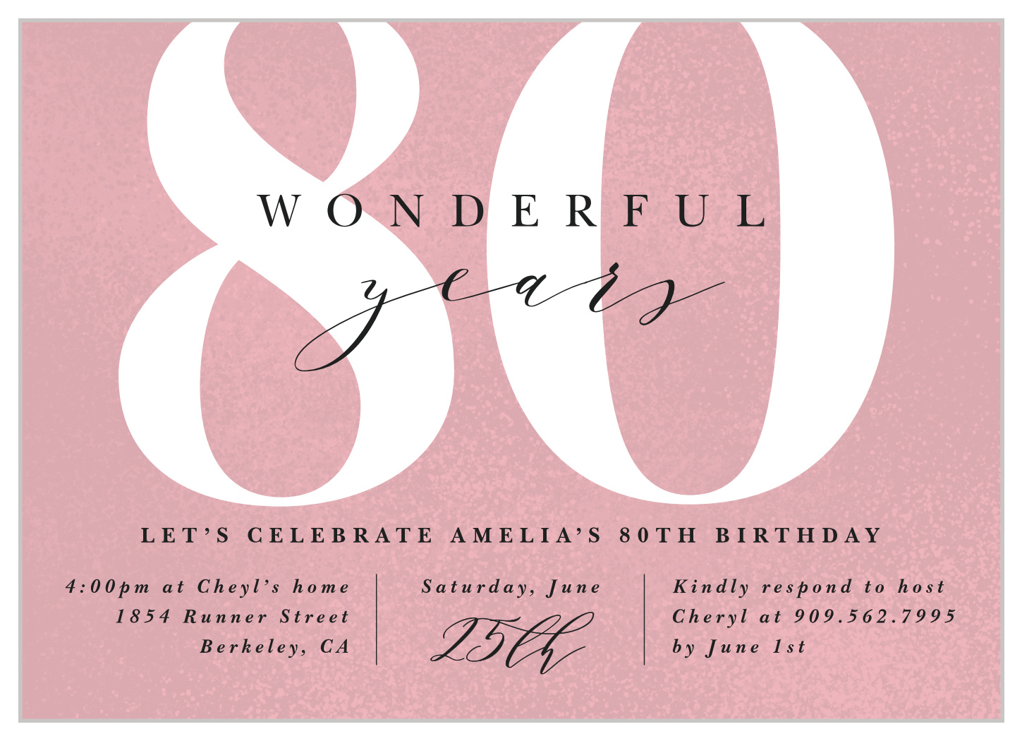 Sparkling Age Milestone Birthday Invitations by Basic Invite