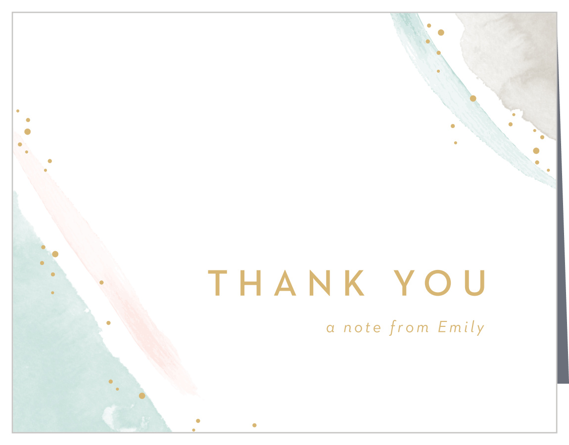 Paint Splatters Moving Thank You Cards by Basic Invite