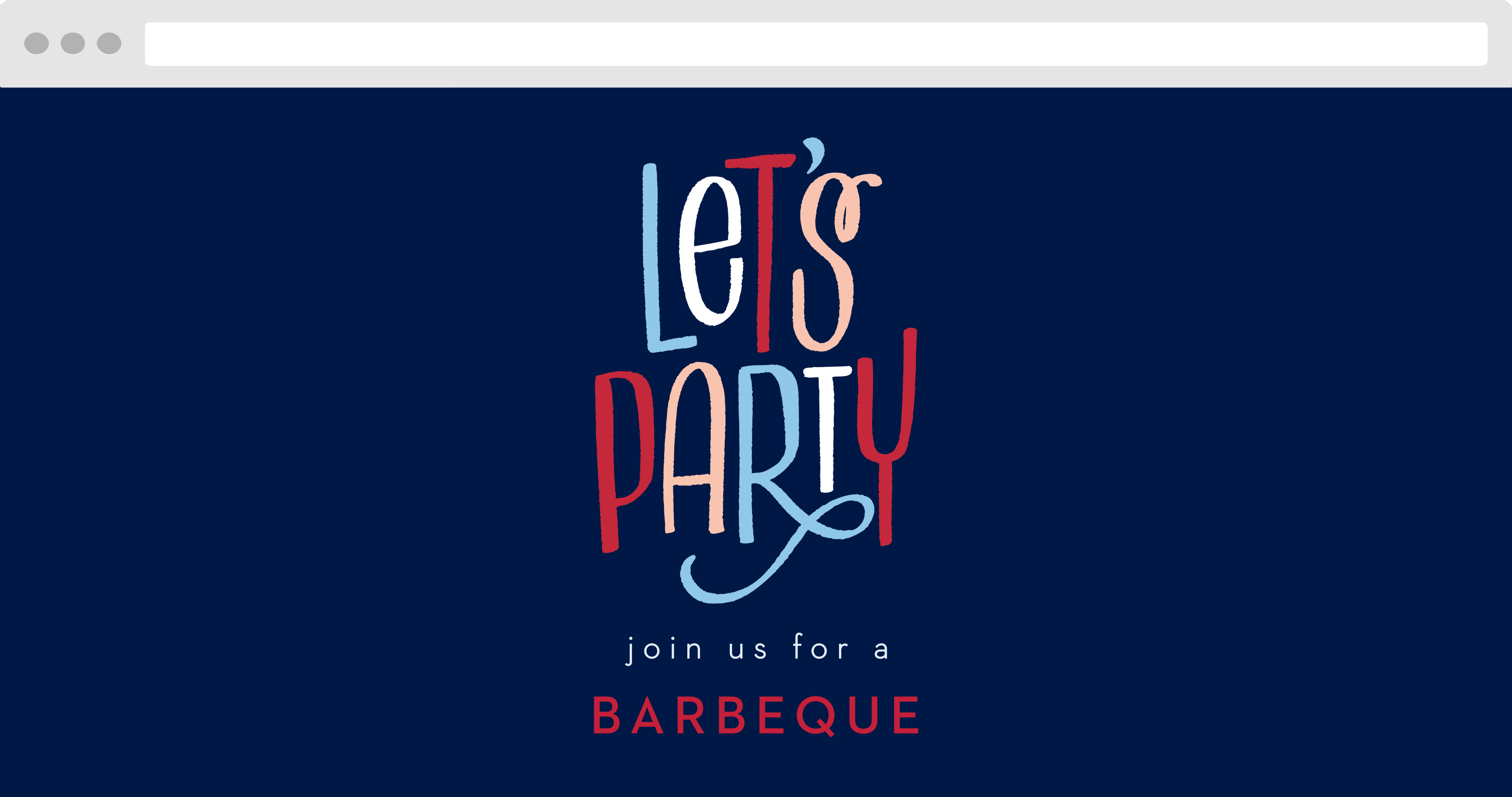 Funky BBQ Website by Basic Invite