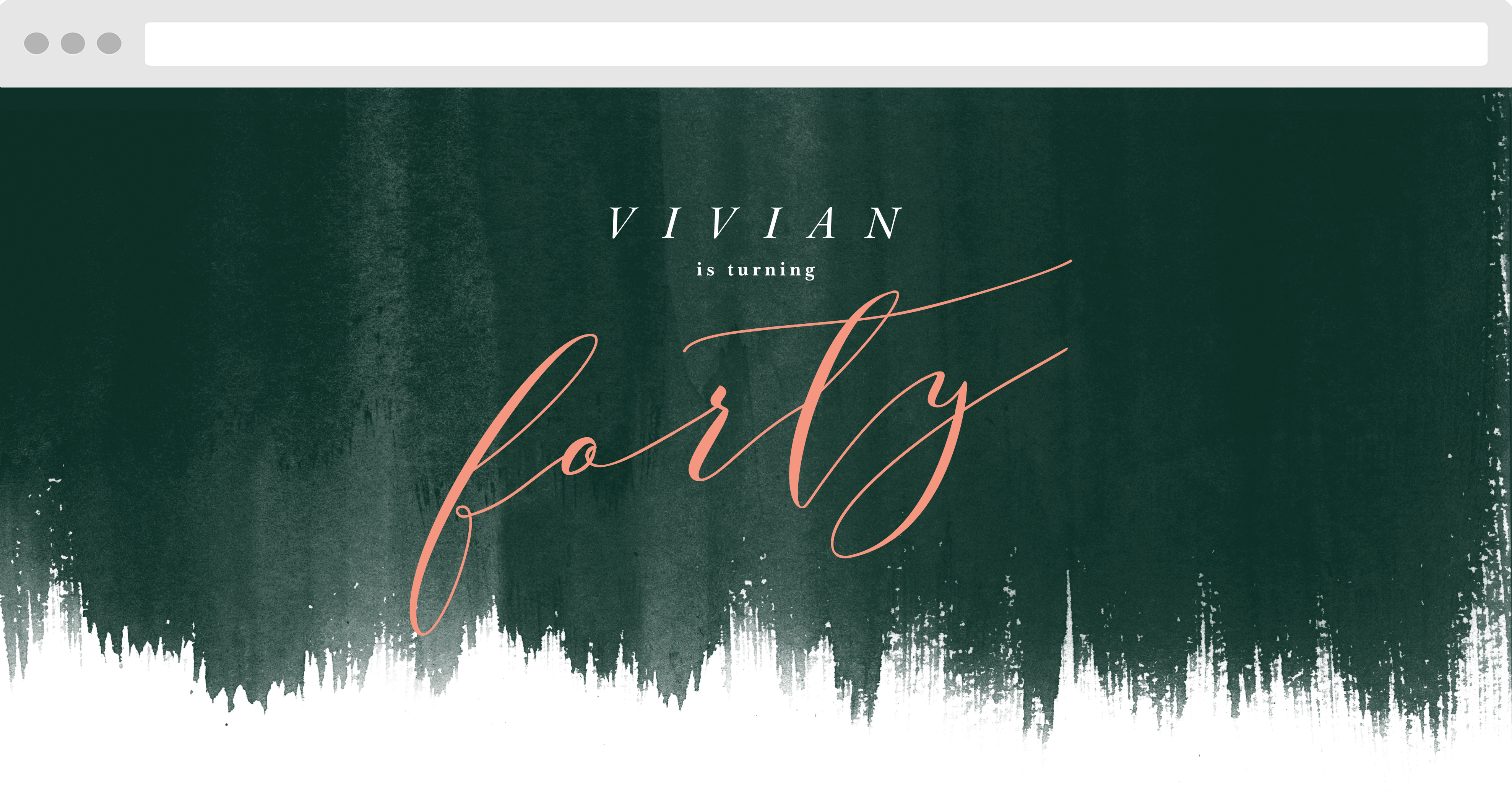 Textured Calligraphy Milestone Birthday Website by Basic Invite