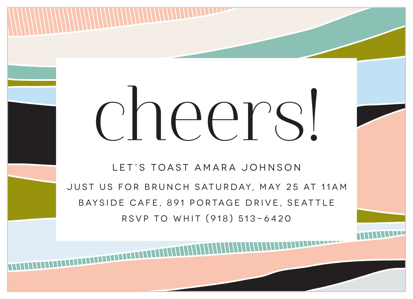 Medley Cheers Party Invitations by Basic Invite