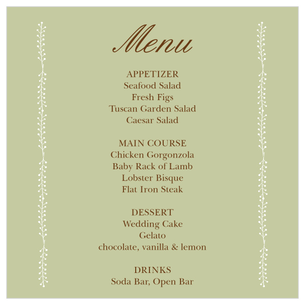 Flowering Border Wedding Belly Bands by Basic Invite