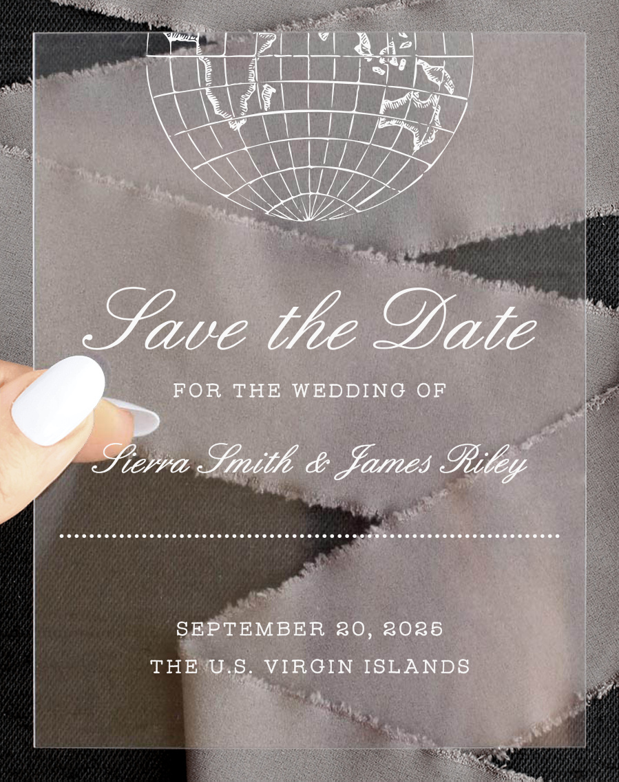 Bon Voyage Clear Save the Date Cards by Basic Invite