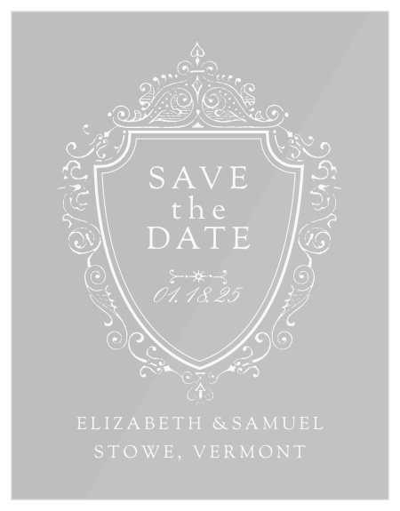 Scroll Monogram Clear Response Cards by Basic Invite