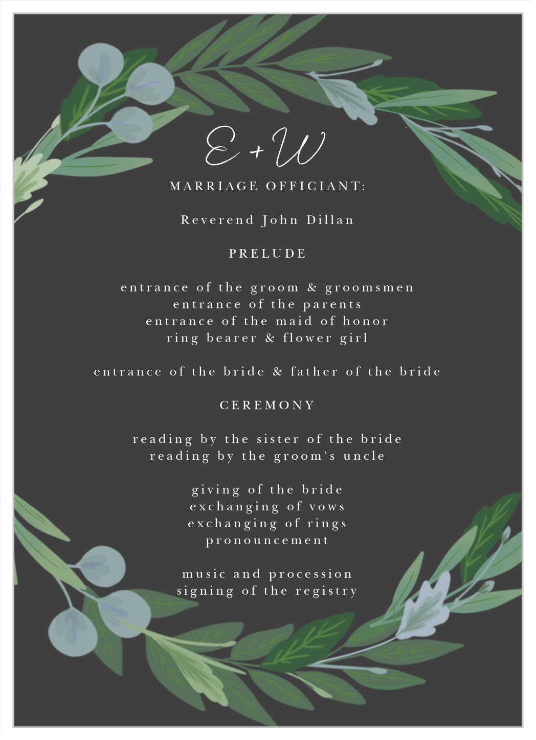 Bloom Abound Wedding Programs by Basic Invite