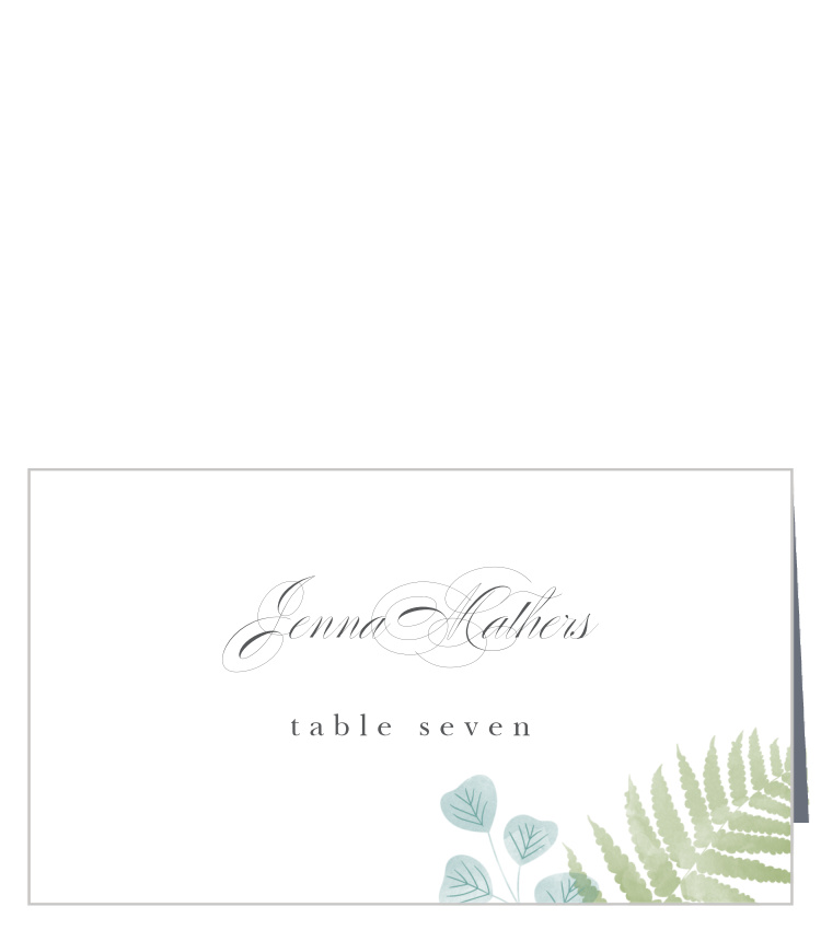 Angled Foliage Place Cards by Basic Invite