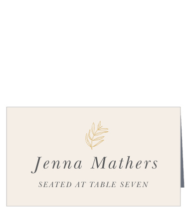 Centered Foliage Wedding Menus by Basic Invite