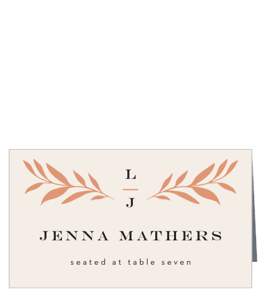 Shining Laurels Wedding Menus by Basic Invite