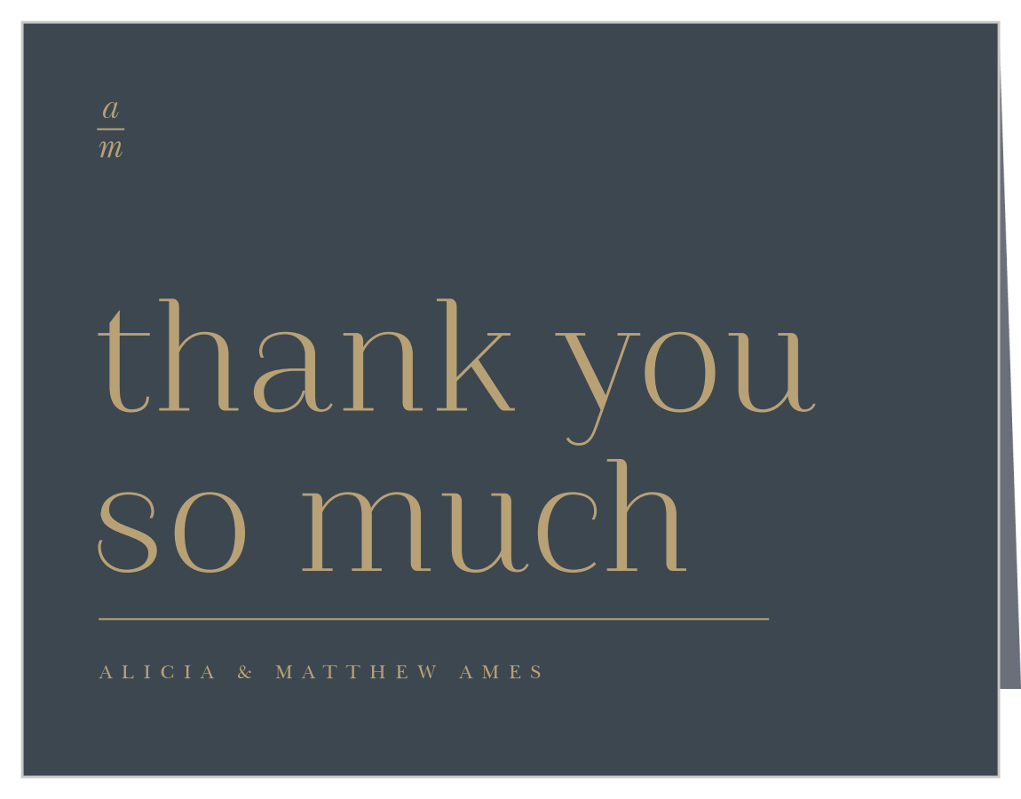 Simple Headline Wedding Thank You Cards by Basic Invite