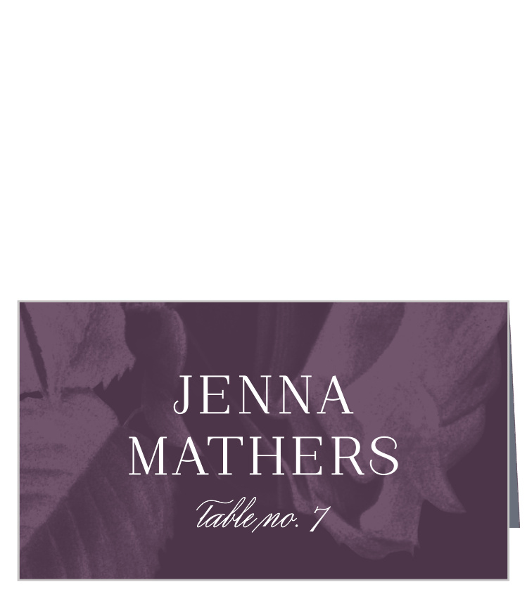 Floral Overlay Place Cards by Basic Invite
