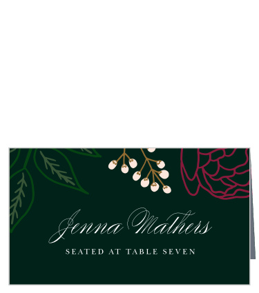 Sculpted Blooms Wedding Menus by Basic Invite