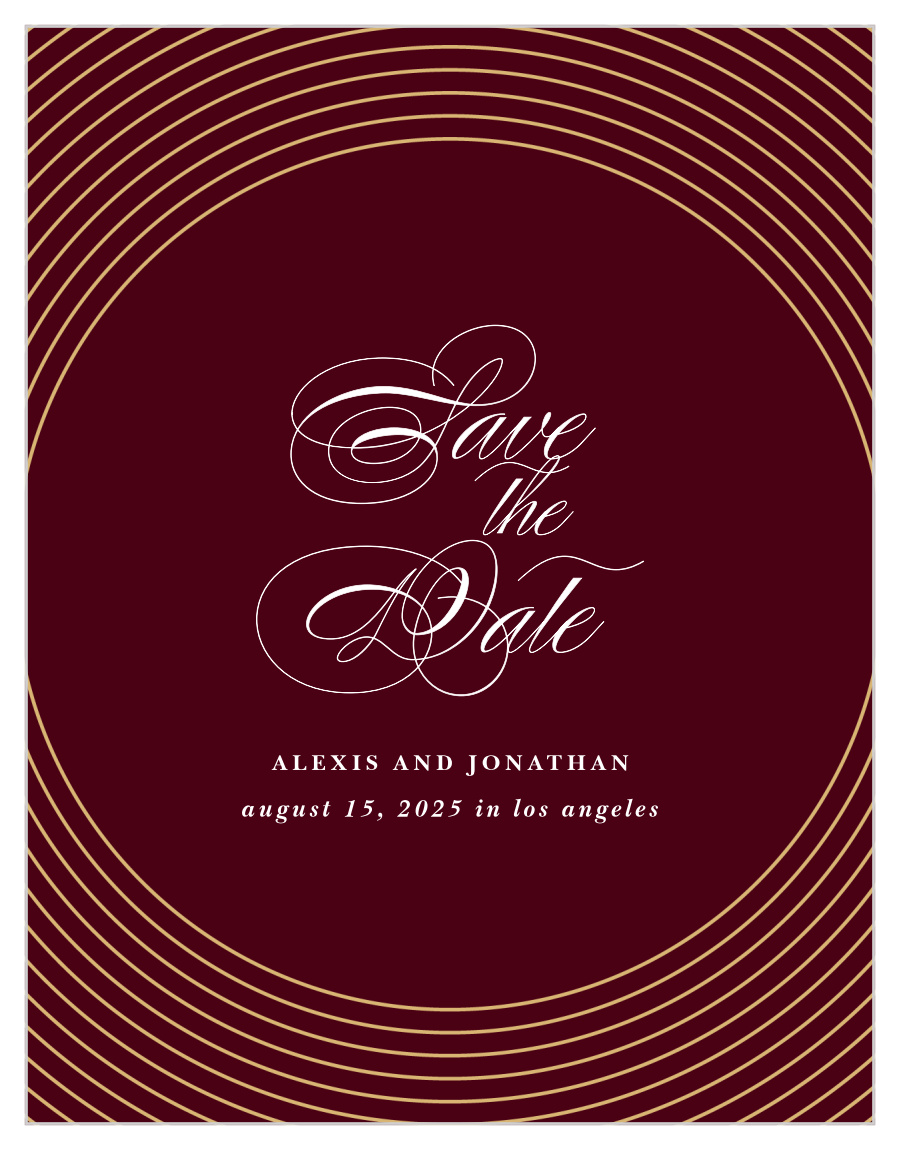 Pulsating Waves Save the Date Magnets by Basic Invite