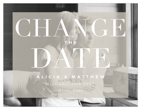 Change The Date Wedding Cards | Design Your Instantly Online
