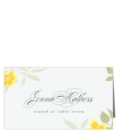 Clematis Blossom Wedding Menus by Basic Invite