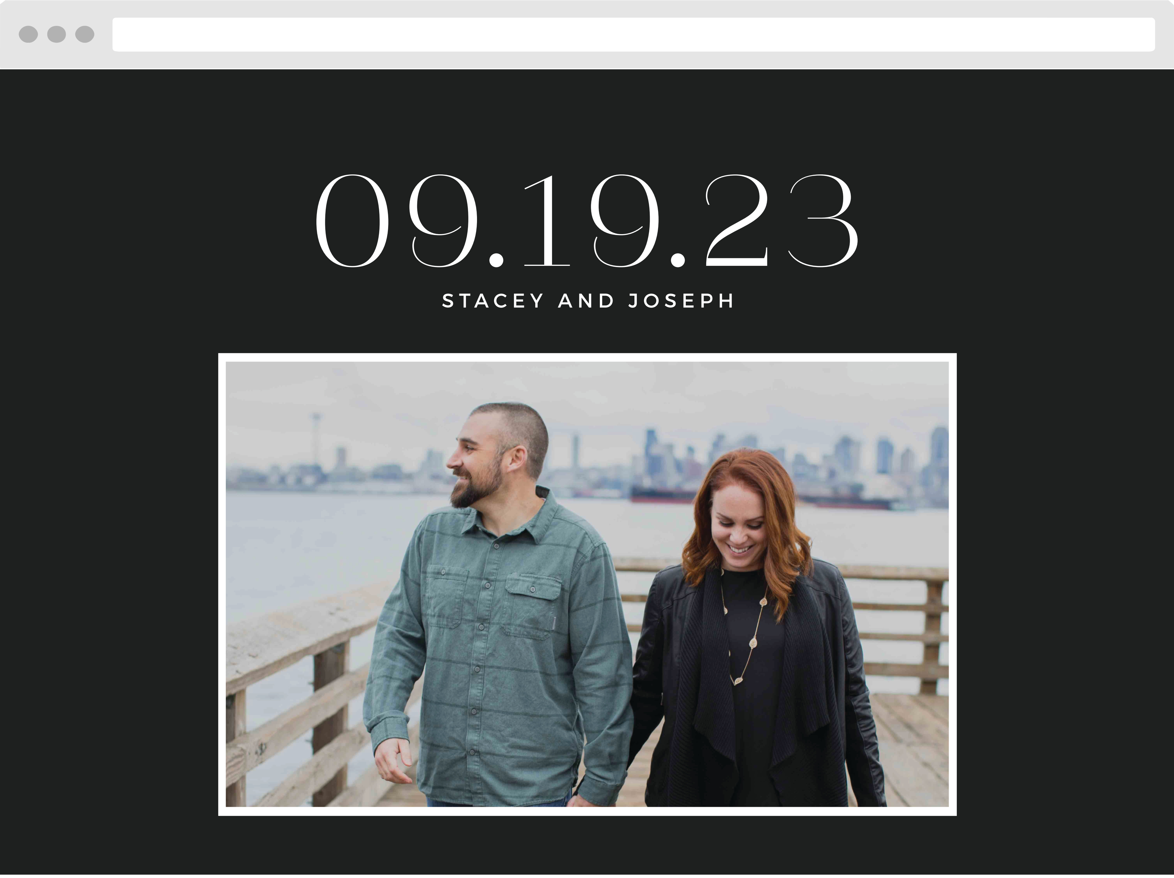 Oversize Date Wedding Website by Basic Invite