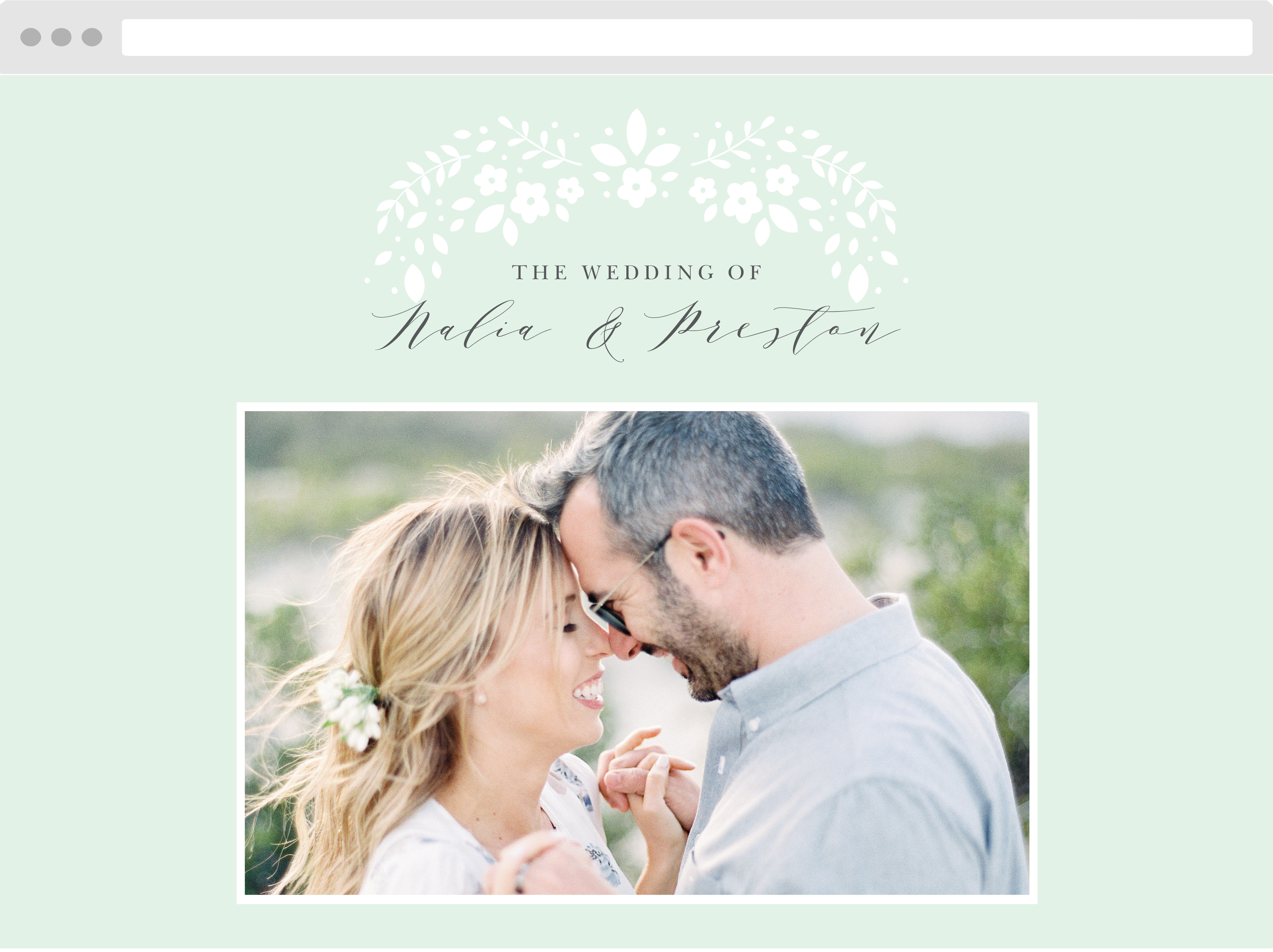 Botanic Garden Wedding Website by Basic Invite