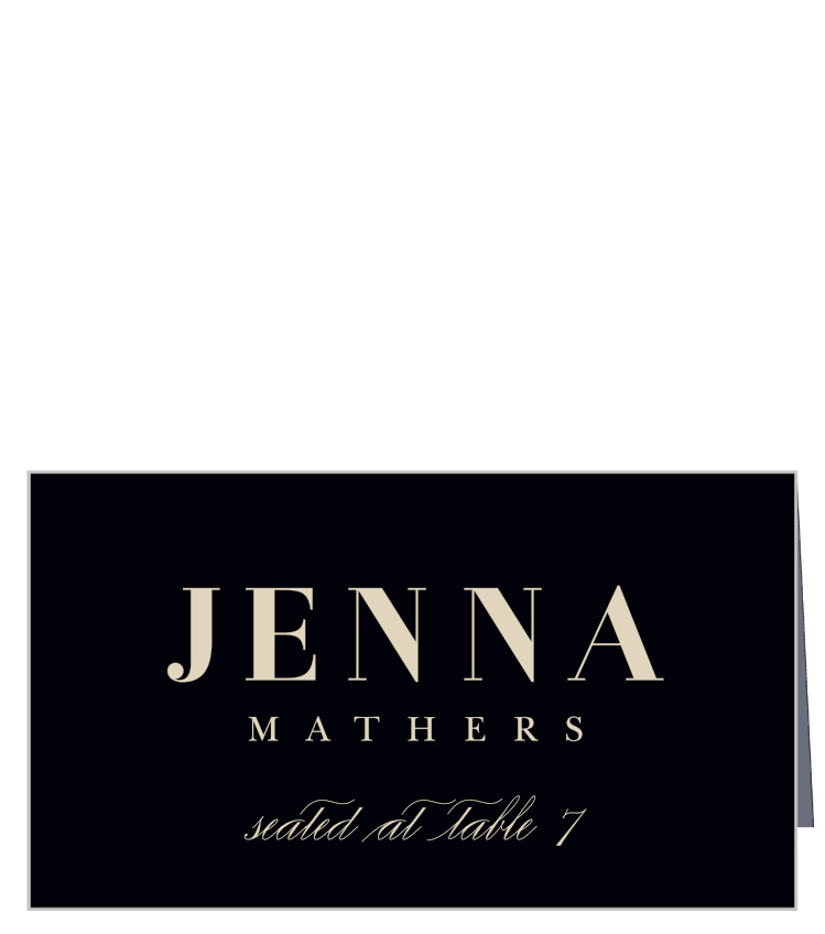 Basic Monogram Place Cards by Basic Invite