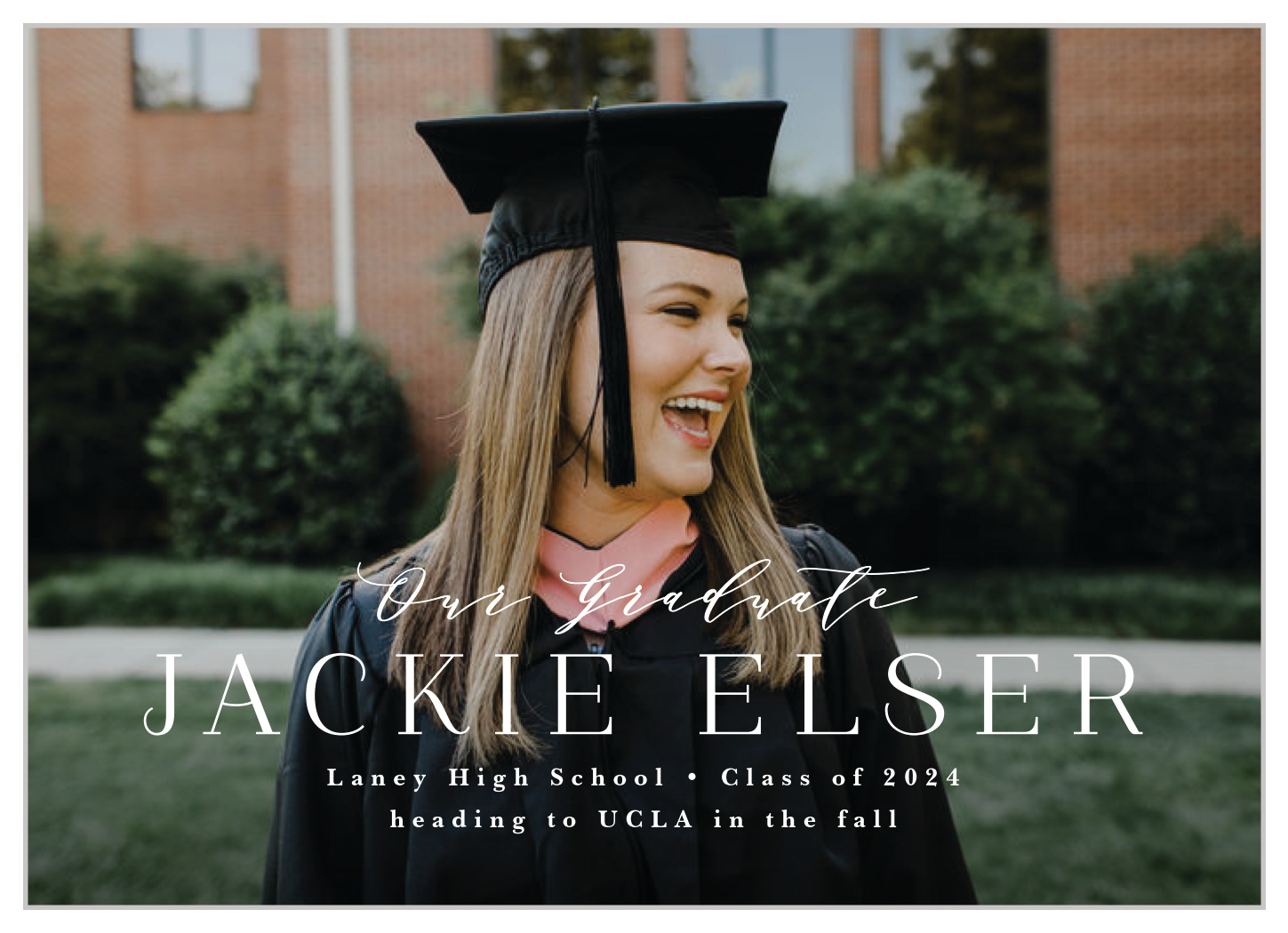 Classy Grad - Graduation Announcements by BasicInvite.com