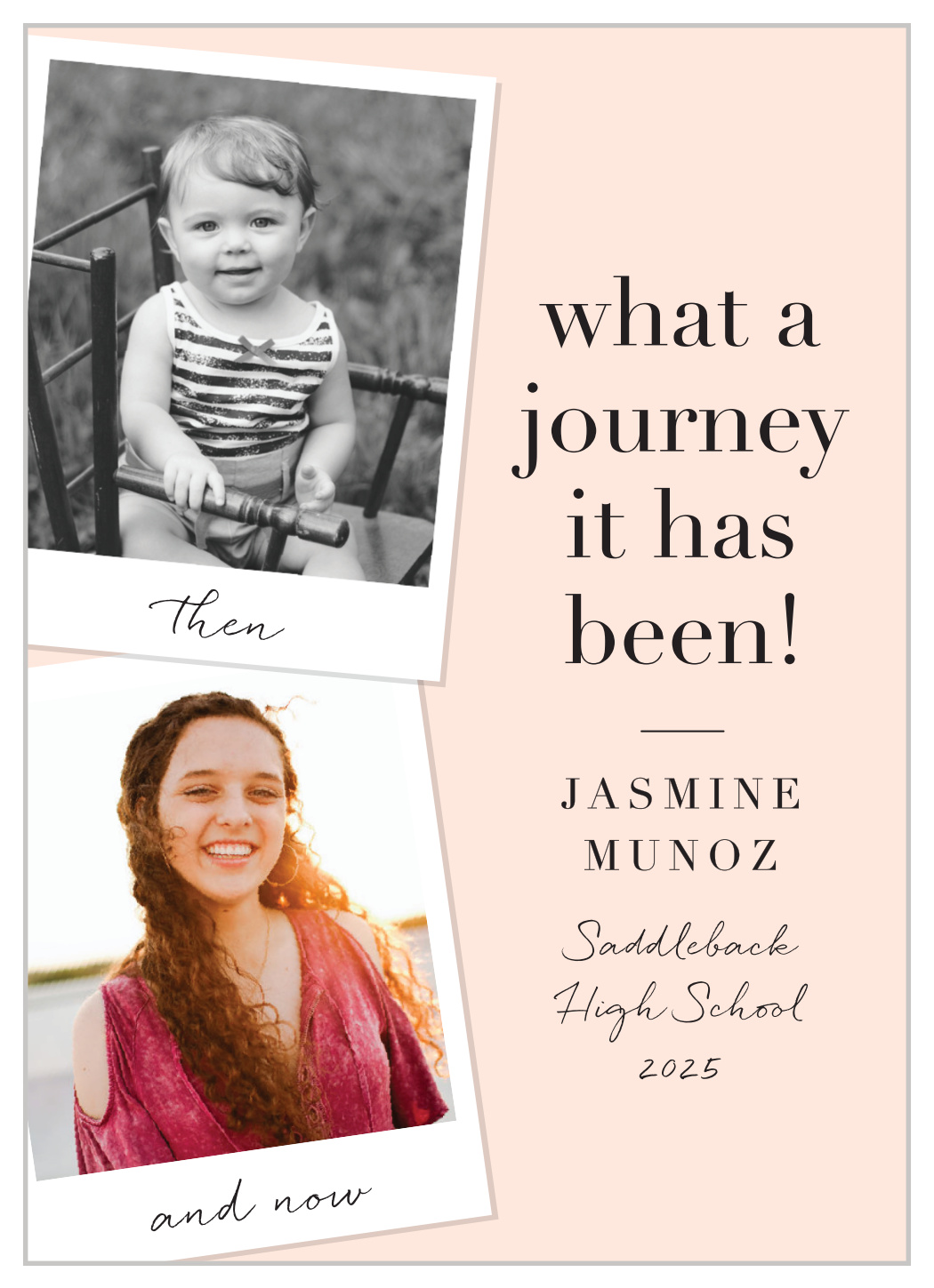 Polaroid Throwback Graduation Announcements by BasicInvite.com