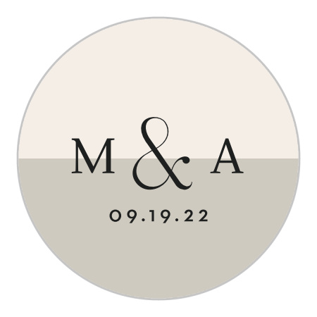 Split Type Wedding Stickers by Basic Invite